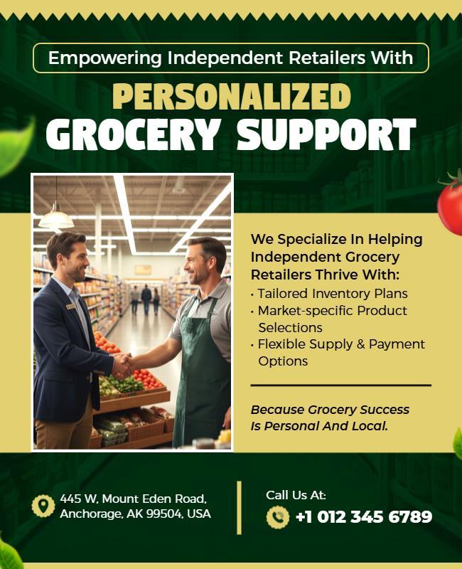 Independent Grocery Retail Support Flyer Template