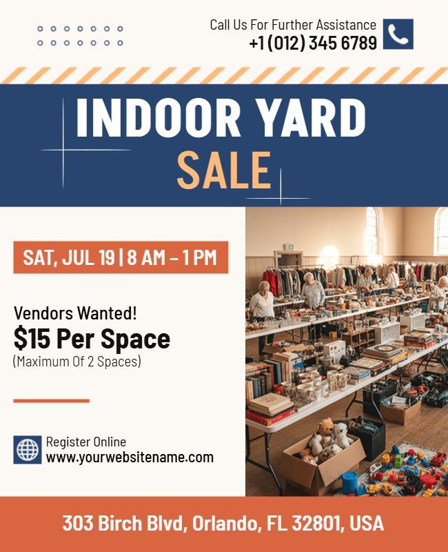 Indoor Yard Sale Event Flyer Template