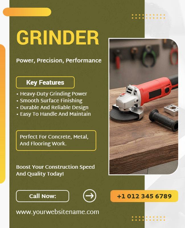 Industrial Construction Tool Promotion Flyer Template