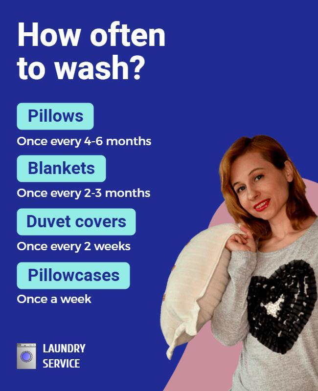 Informative Laundry Service Washing Schedule Poster Template