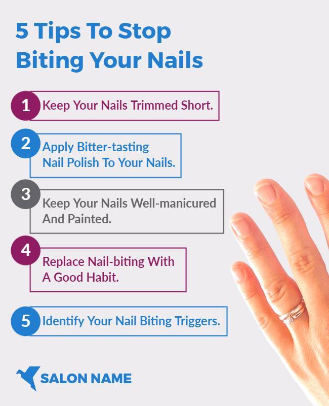 Informative Tips for Healthy Nail Care Practices Poster Template