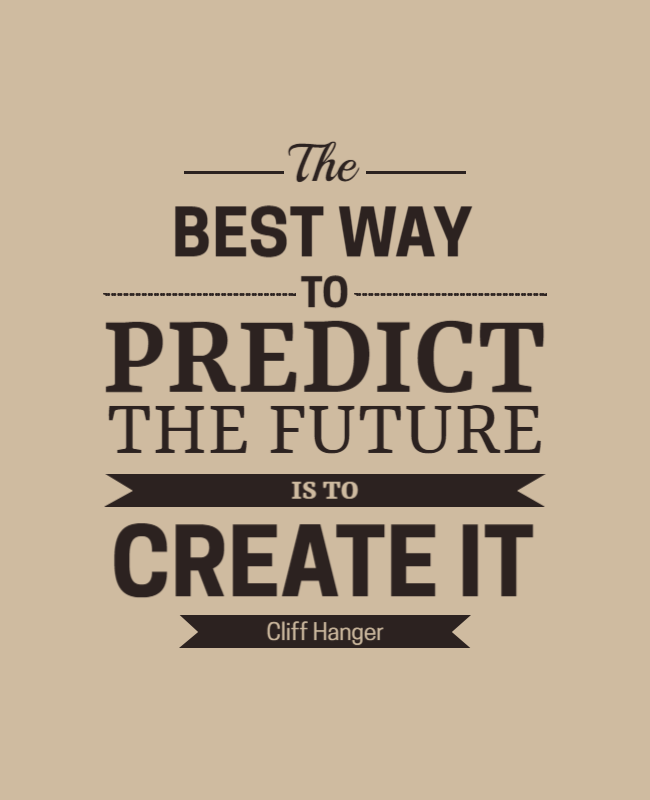 Inspirational Quote Typography on Soft Beige Background Poster Template