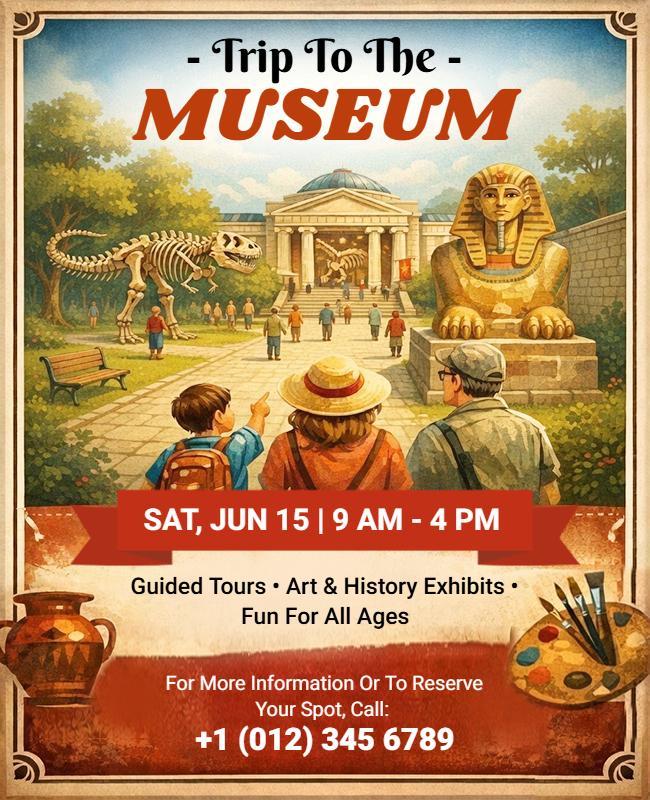 Interactive Museum Trip for All Ages Poster Template