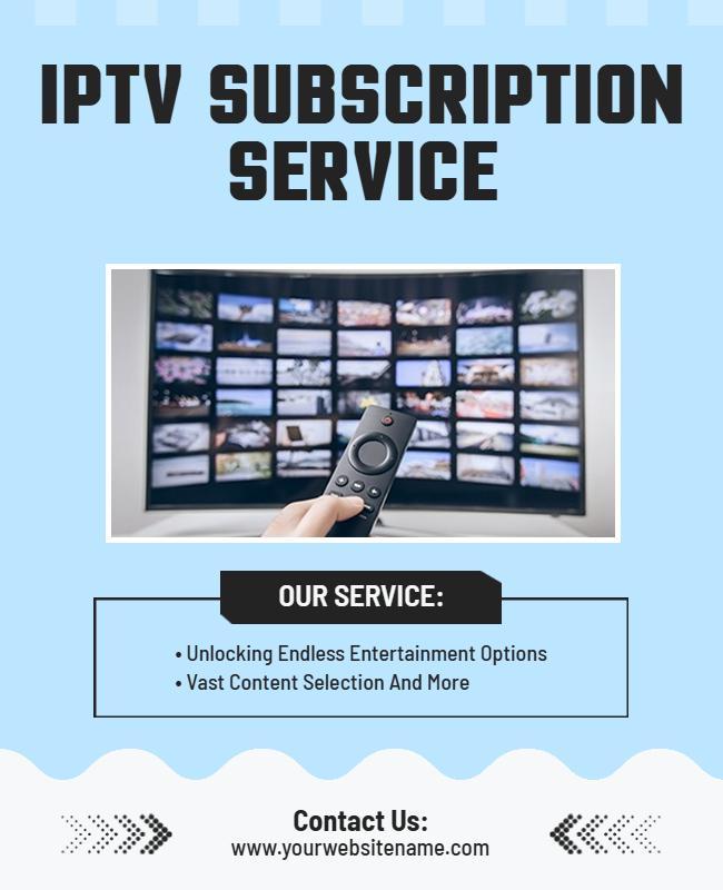 IPTV Subscription Service Advertising Flyer Template