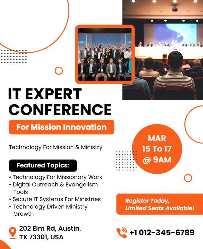 IT Expert Mission Innovation Conference Flyer Template
