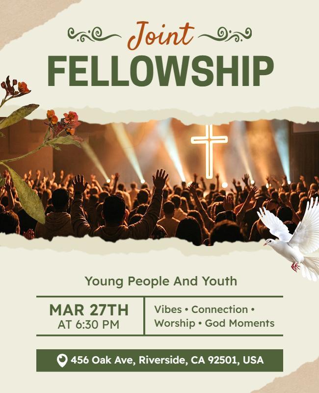Joint Fellowship Religious Event Poster Template