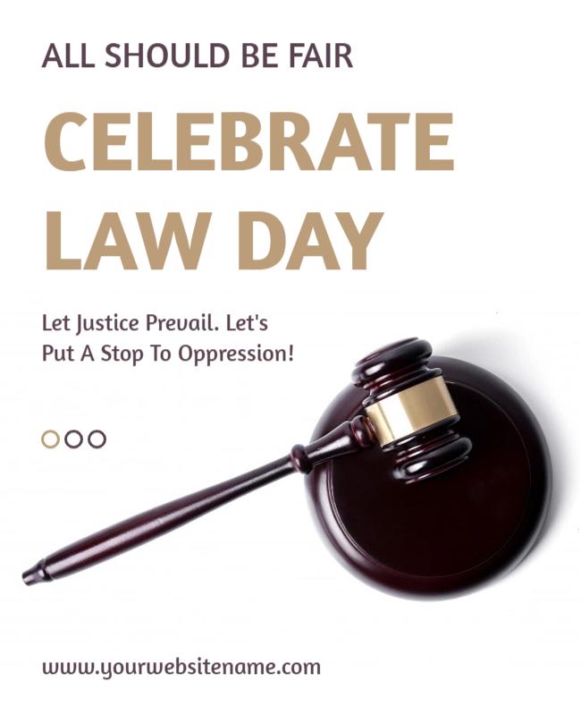 Justice-Themed Law Day Celebration Poster Template