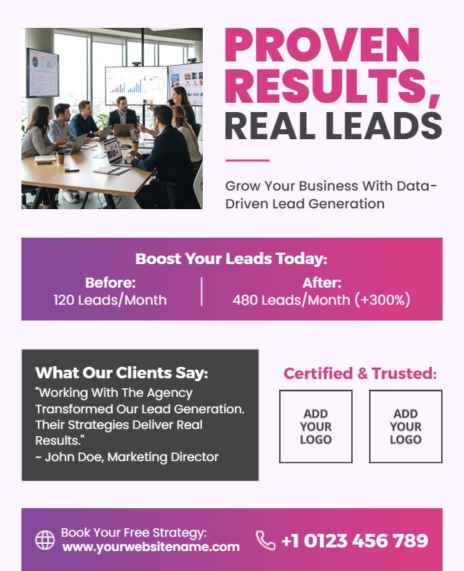 Lead Generation Business Strategy Flyer Template
