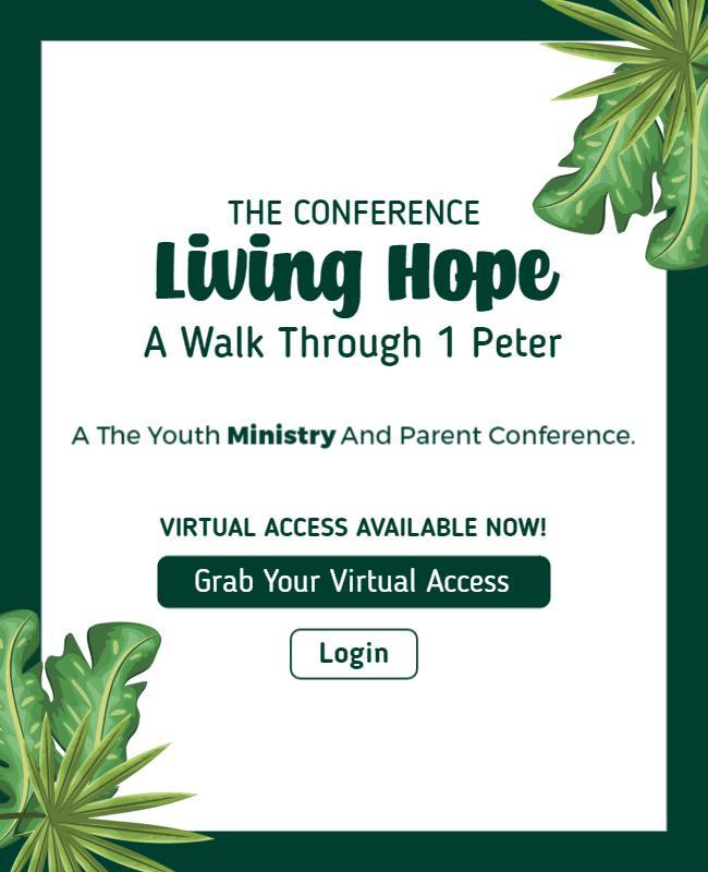 Leafy Green Youth Ministry Conference Poster Template