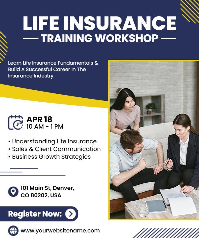 Life Insurance Training Workshop Flyer Template