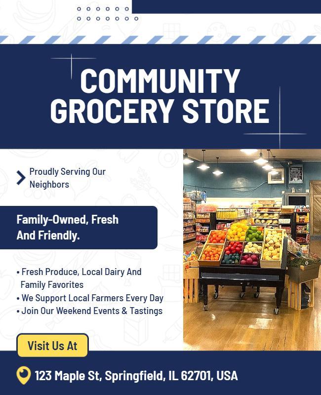 Local Community Grocery Store Event Flyer Template