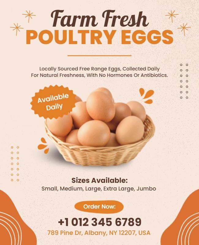Locally Sourced Farm Fresh Eggs Flyer Template