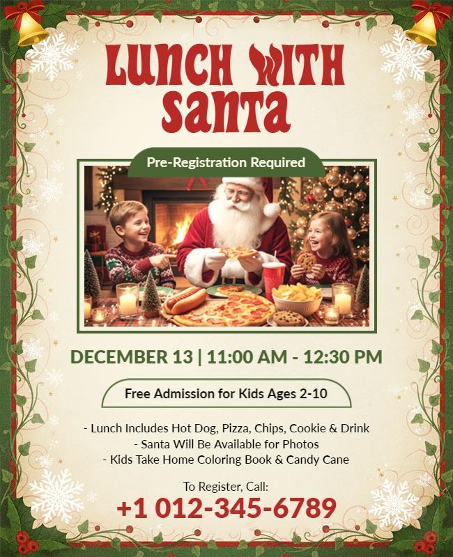 Lunch with Santa Event Flyer Template