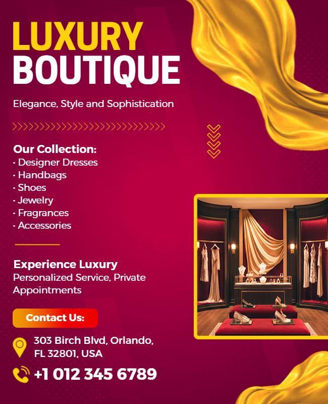 Luxury Fashion Boutique Promotional Flyer Template