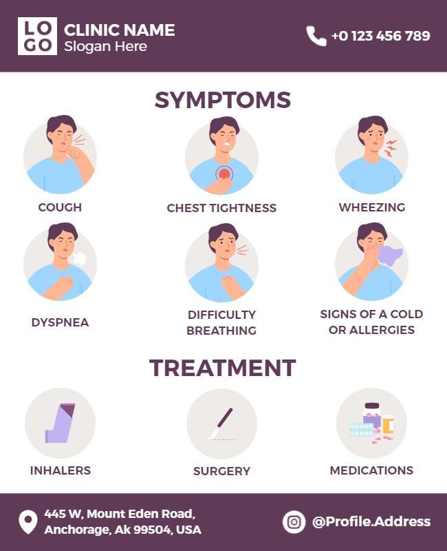 Medical Symptom and Treatment Guide Poster Template