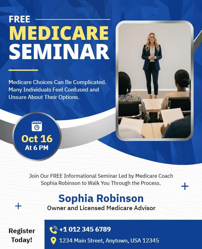 Medicare Seminar Informational Flyer Template