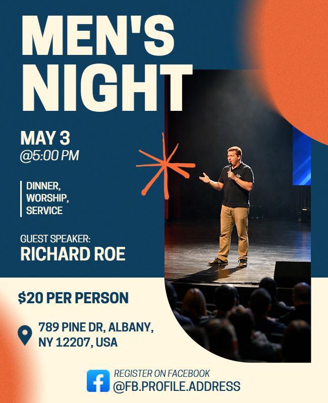 Men's Night Event Flyer Template