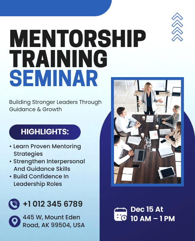 Mentorship Training Seminar Event Flyer Template