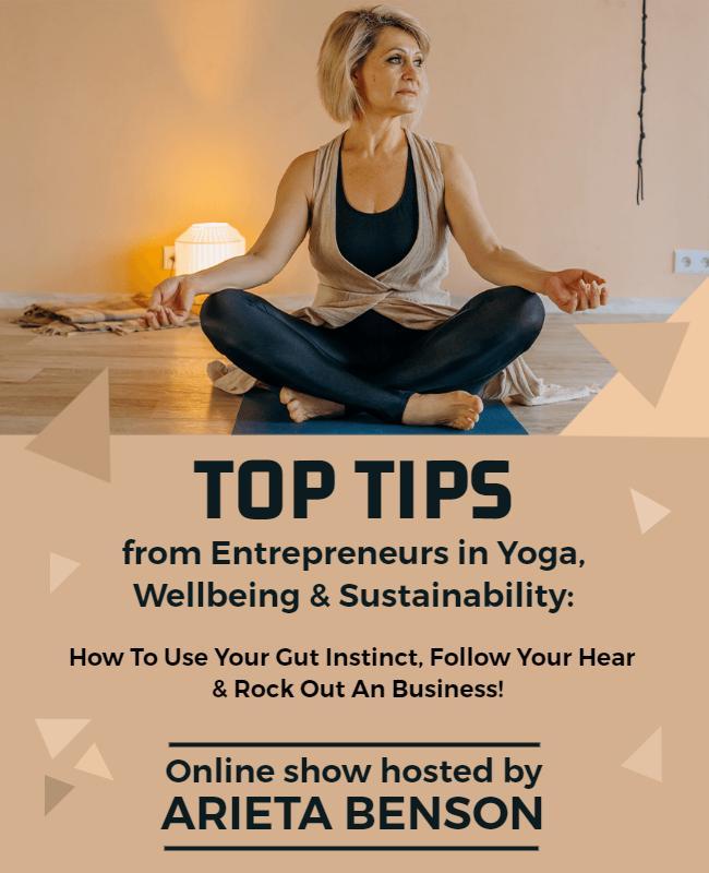 Mindful Wellness Entrepreneurs Sharing Insights Poster Template