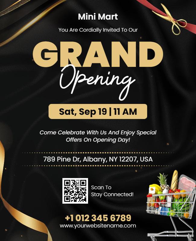 Mini Mart Grand Opening Event Flyer Template