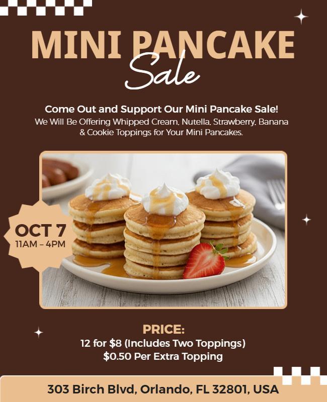 Mini Pancake Sale Event Promotional Flyer Template