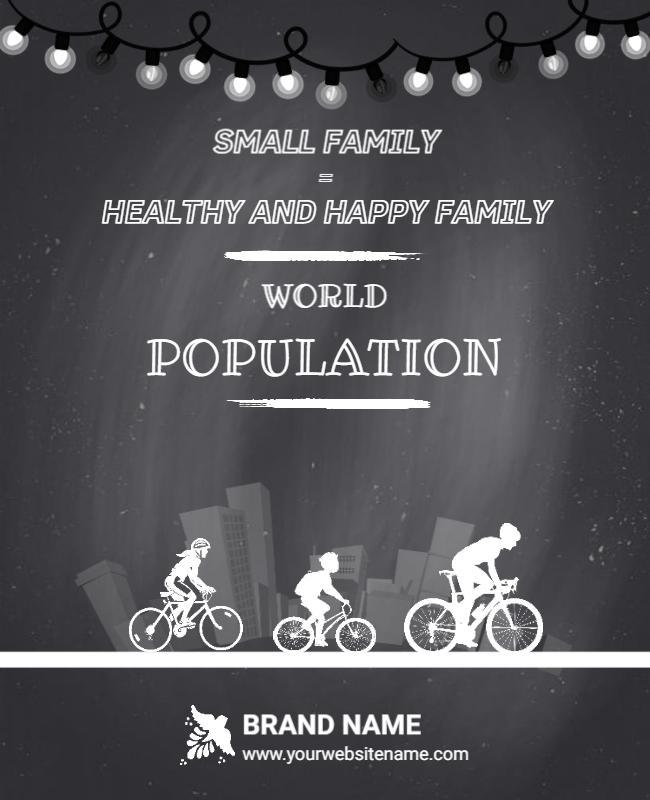 Minimalist Black Family Health Awareness Poster Template