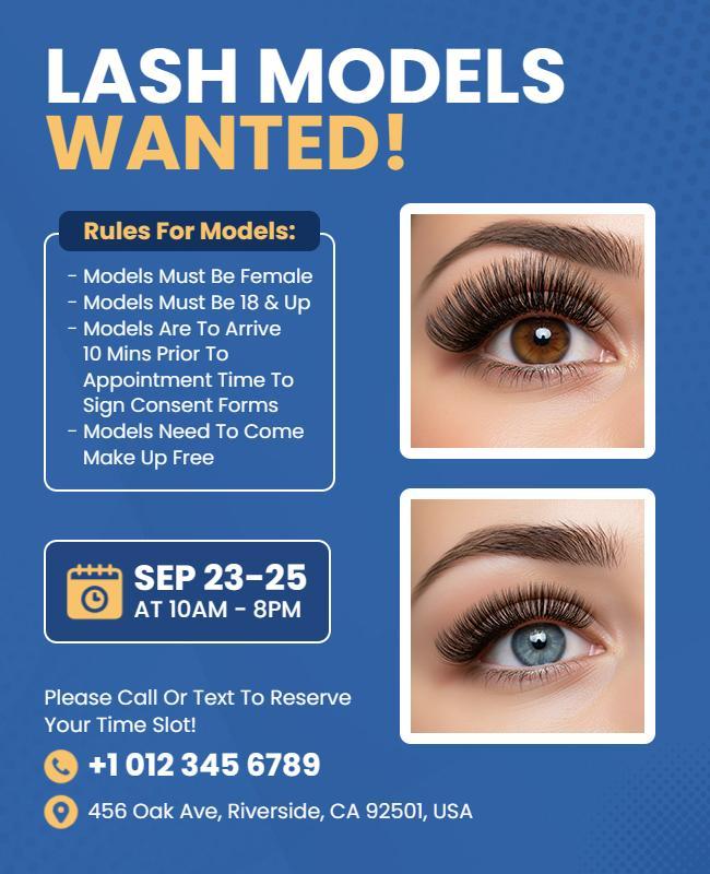 Model Recruitment Event Flyer Template