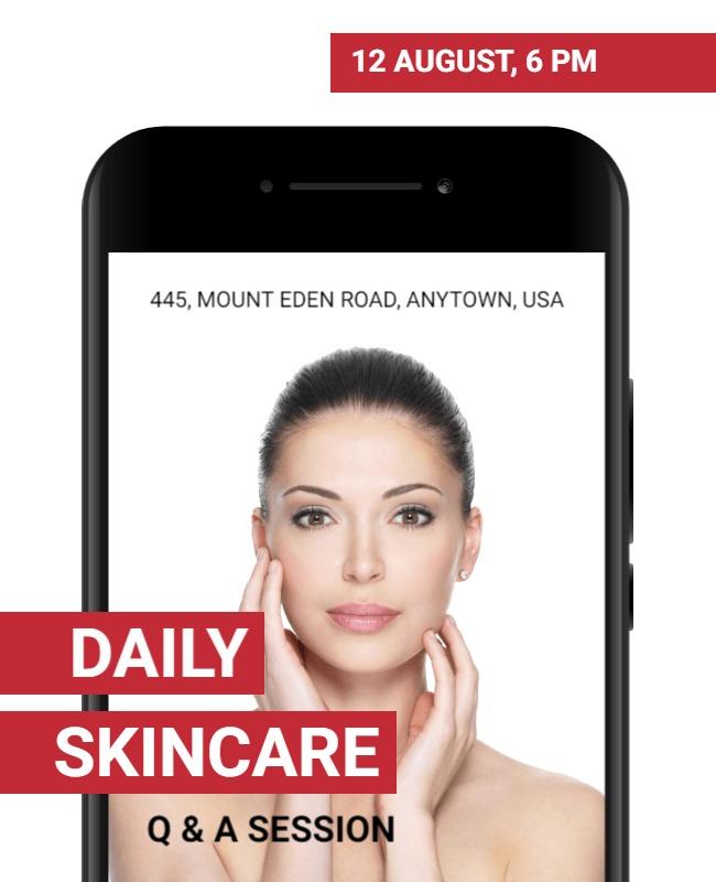 Modern Clean Skincare Q&A Session Poster Template
