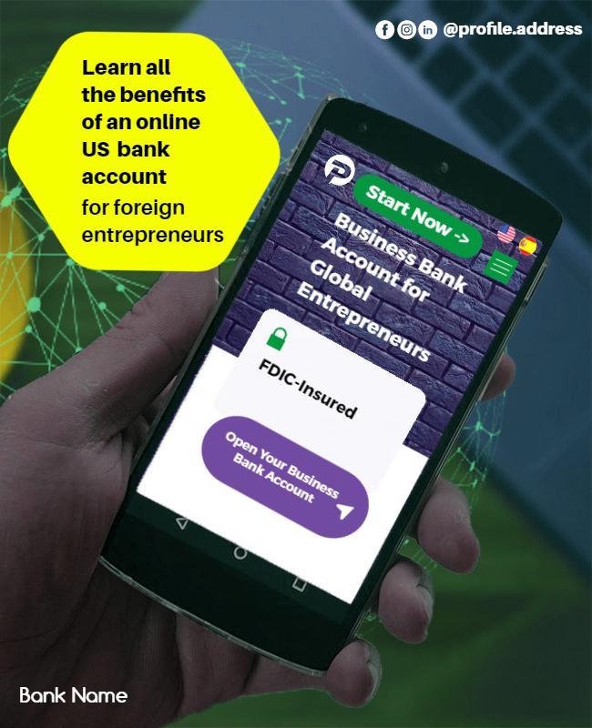 Modern Digital Banking Solutions for Entrepreneurs Poster Template
