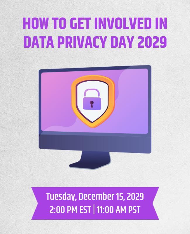 Modern Digital Security Awareness Event Poster Template