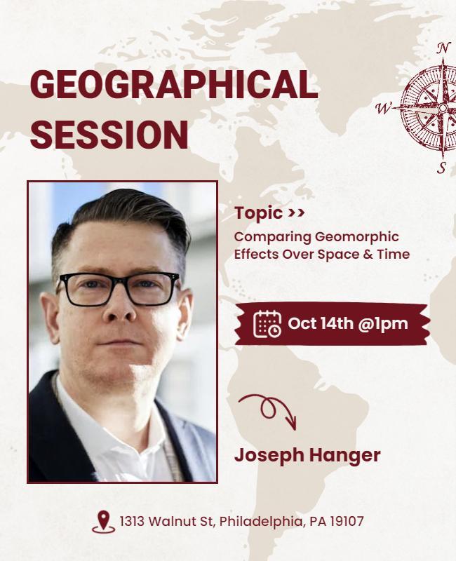 Modern Geographical Seminar on Geomorphic Effects Poster Template