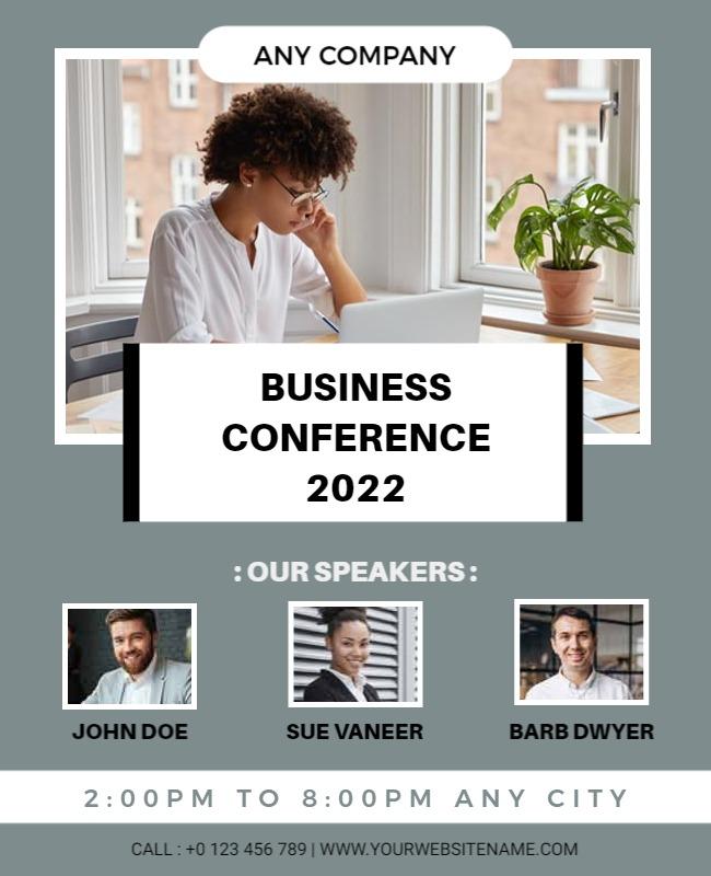 Modern Professional Business Conference Announcement Poster Template
