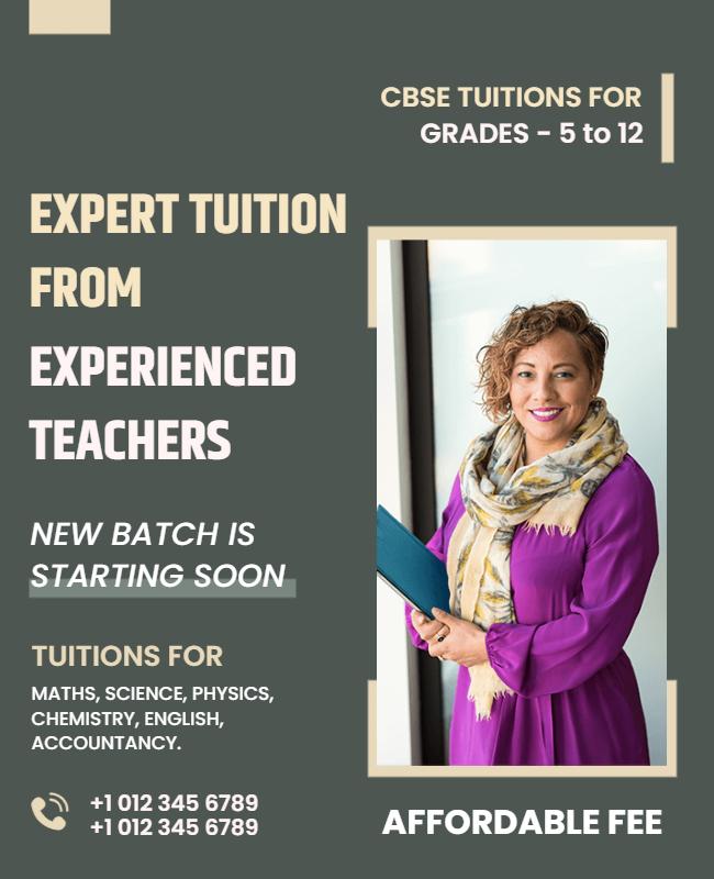 Modern Professional Education Tuition Services Poster Template