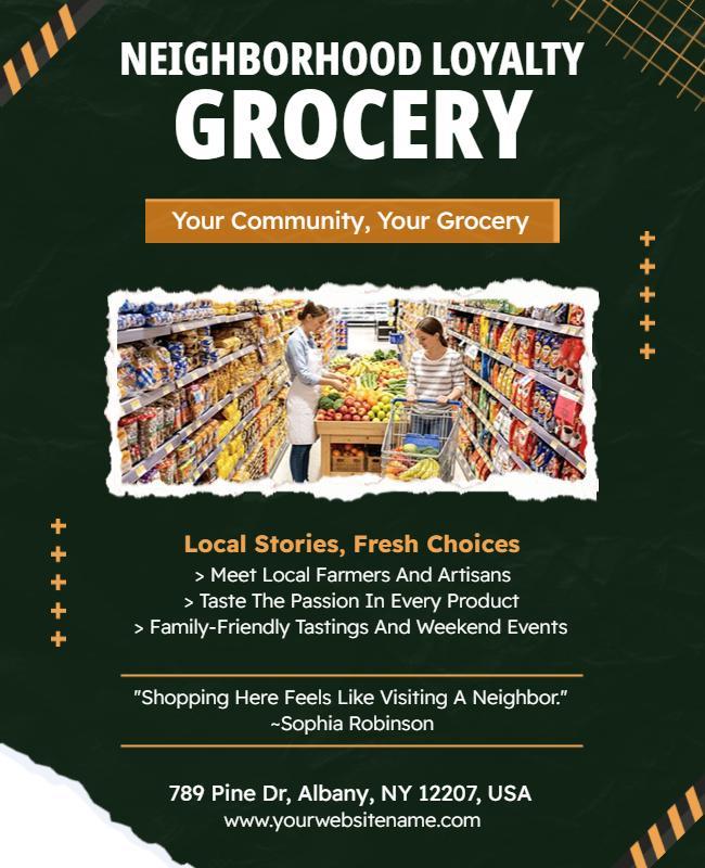 Neighborhood Grocery Loyalty Program Flyer Template