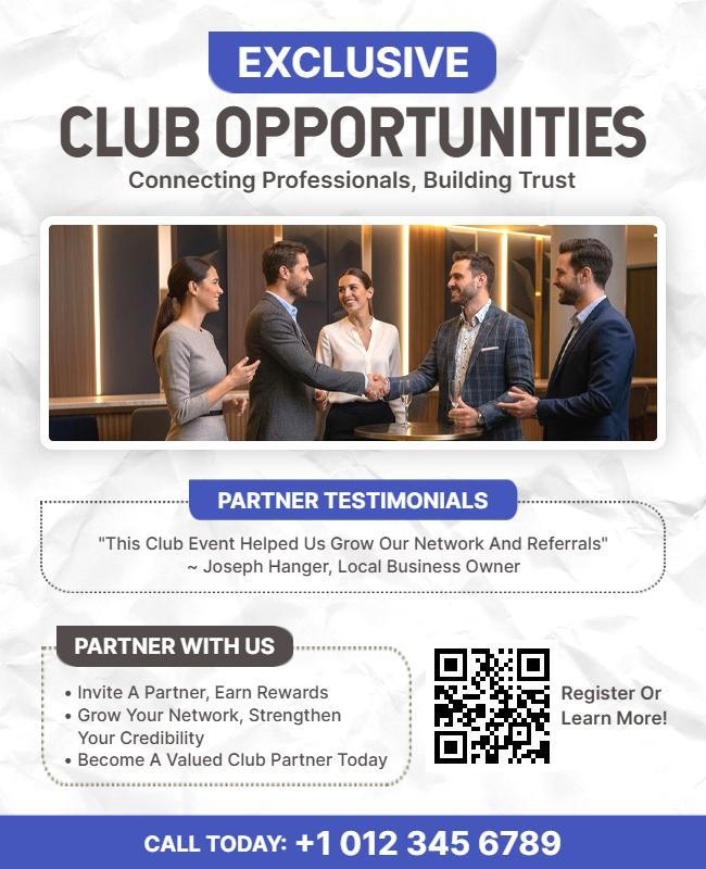 Networking Club Opportunity Event Flyer Template
