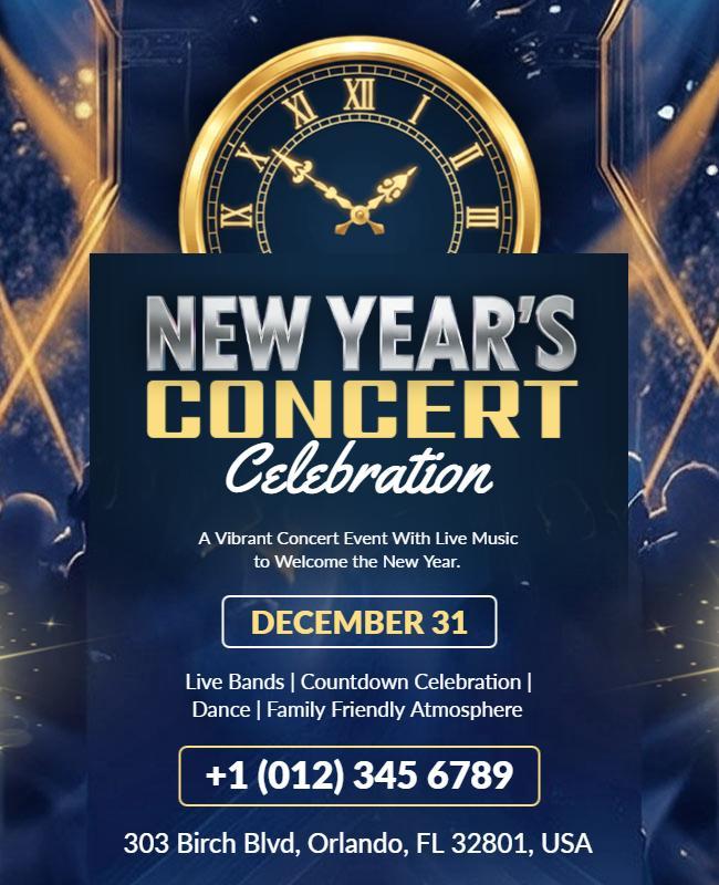 New Year's Concert Celebration Flyer Template