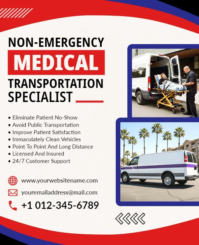 Non-Emergency Medical Transportation Service Flyer Template