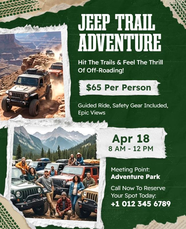 Off-Road Jeep Trail Adventure Event Flyer Template