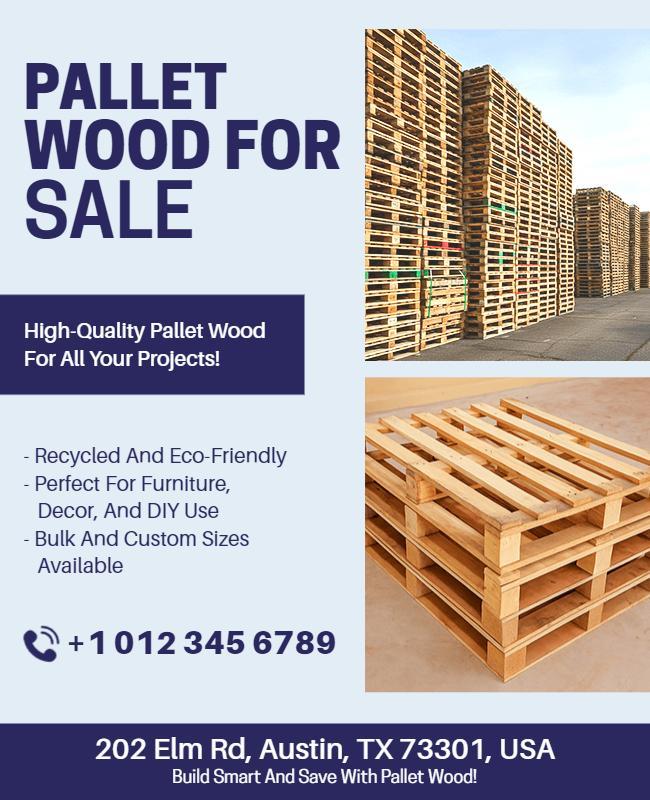 Pallet Wood for Sale Promotional Flyer Template