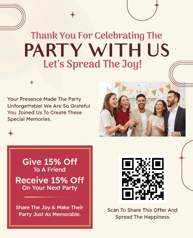 Party Celebration Appreciation Offer Flyer Template