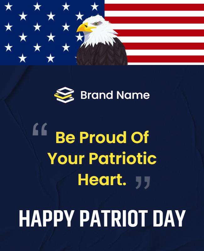 Patriotic American Eagle Independence Day Poster Template