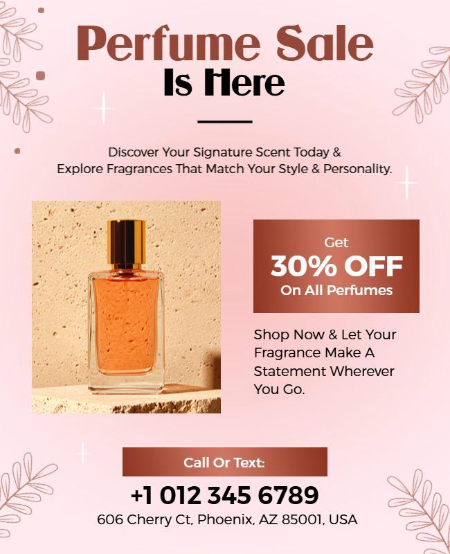 Perfume Sale Promotion Discount Flyer Template