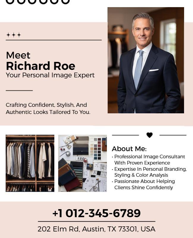 Personal Image Consultant Services Portfolio Flyer Template