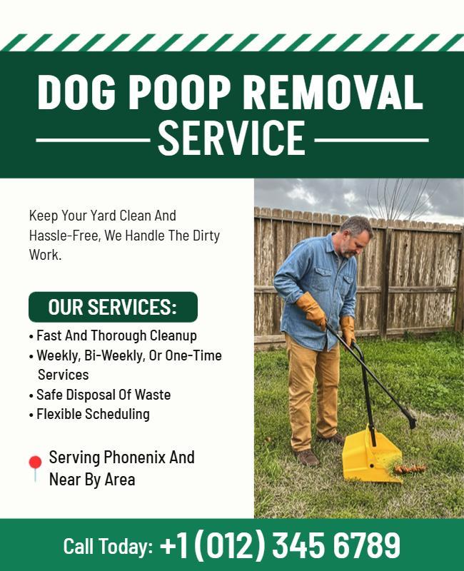 Pet-Friendly Poop Removal Flyer Template