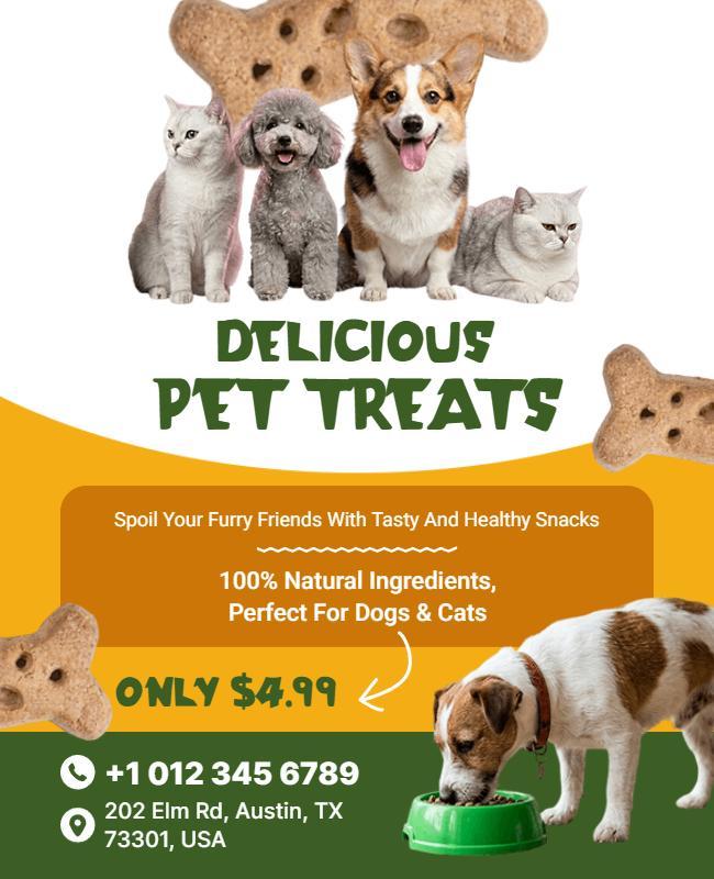 Pet Treats Promotional Poster Template