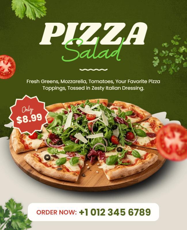 Pizza Salad Promotional Offer Flyer Template