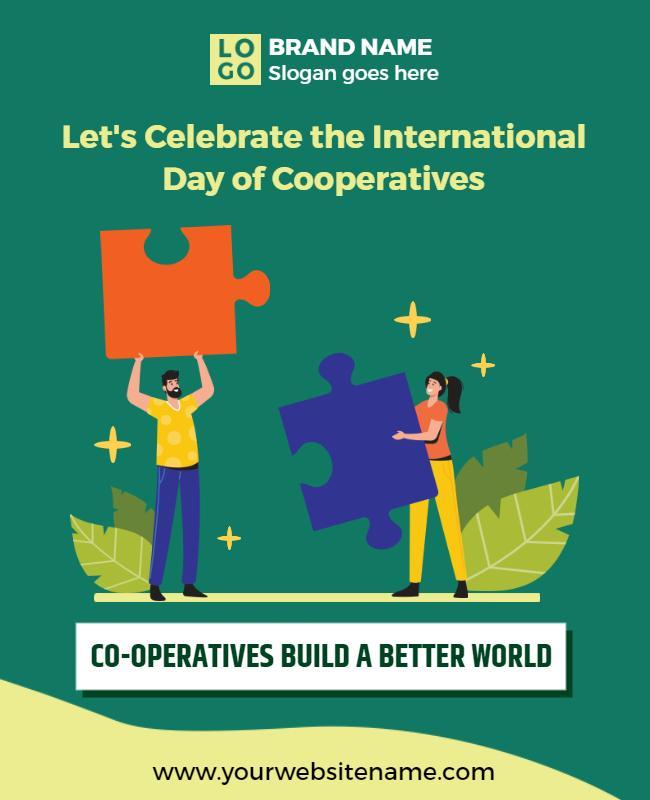 Playful Green International Day of Cooperatives Celebration Poster Template
