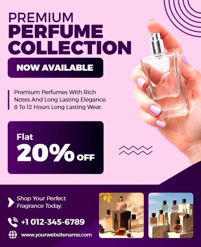 Premium Perfume Collection Advertising Discount Flyer Template