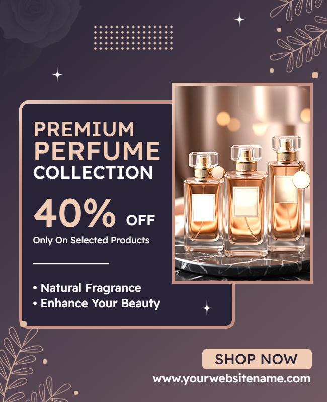 Premium Perfume Collection Sale Promotional Flyer Template