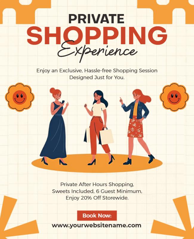 Private Shopping Experience Event Flyer Template